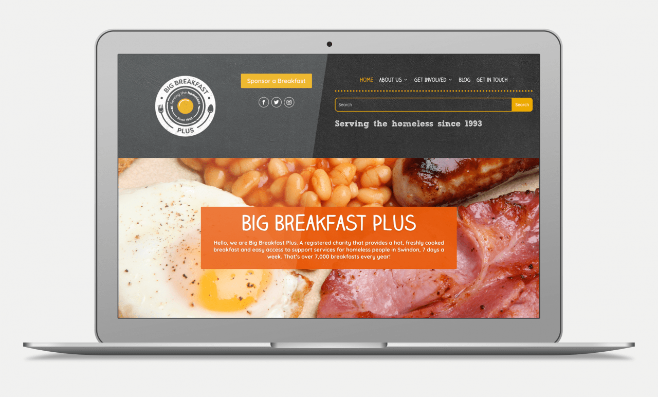 Big Breakfast Plus Website Design - Community First